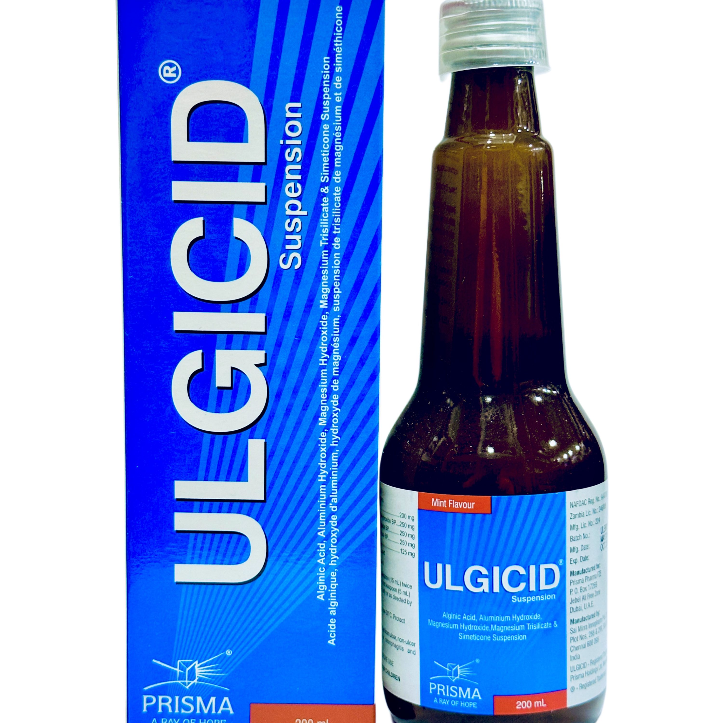 Ulgicid Suspension Mint Flavour 200ml | MedeCify